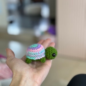 No-sew Turtle Crochet Pattern. No Sew Amigurumi Turtle. Mini Crochet ...