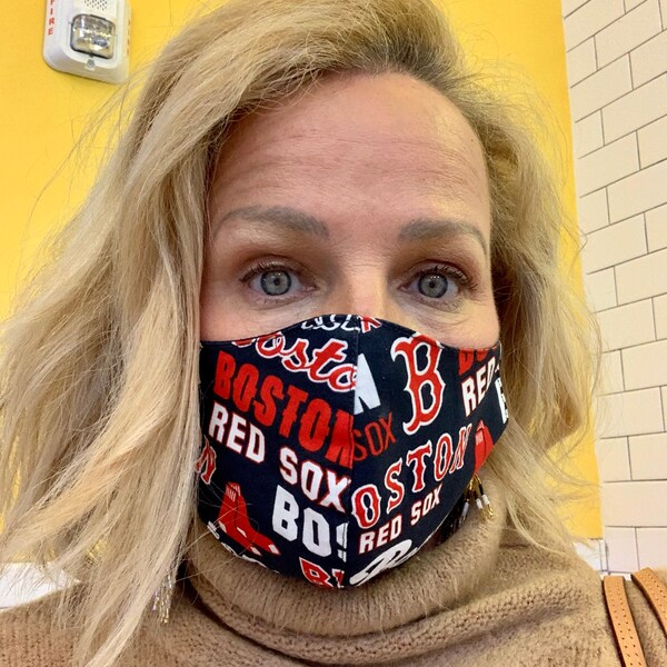 Red Sox Face Mask, Boston Red Sox Mask, Redsox Mask, Adjustable ...