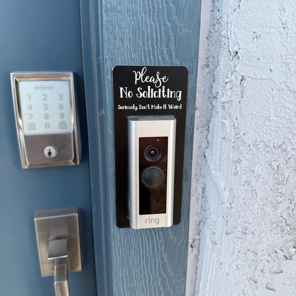 Please No Soliciting Video Doorbell Sign - Etsy