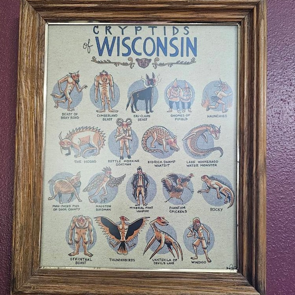 Famous Cryptids of Pennsylvania Print - Etsy
