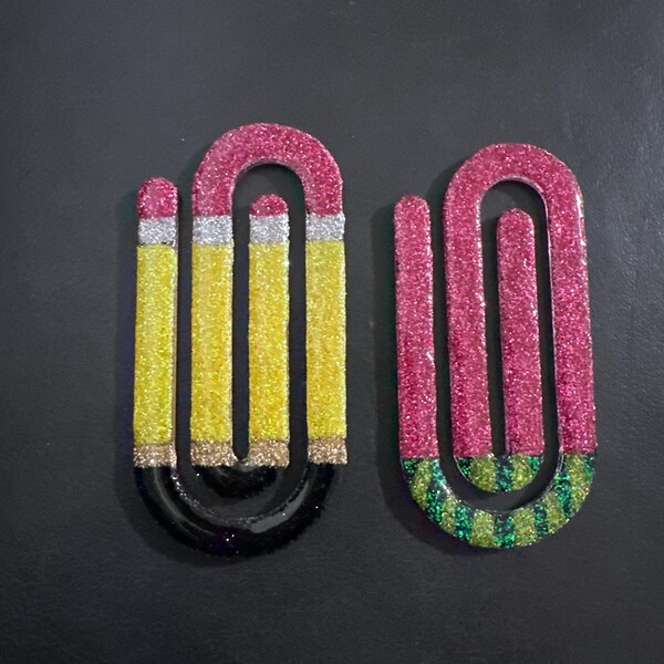 Pencil Jumbo Paperclip Bookmark- Pencil Bookmark. Jumbo Paper Clip for ...