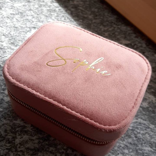 Custom Velvet Jewelry Box, Watch Box for Women, Wedding Gift, Birthday ...