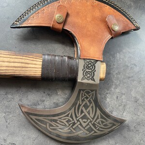 Custom Hand Forged Lion Axe, Viking Handmade Axes, Throwing Axes, D2 ...