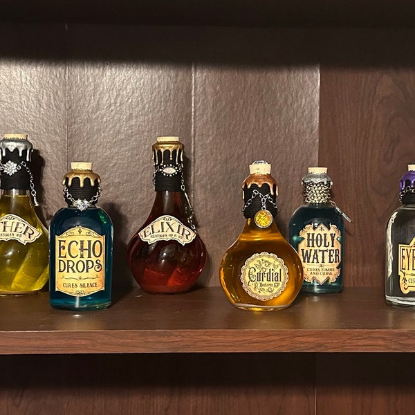 FINAL FANTASY Inspired ETHER Potion Bottle With Magical Swirling Effect ...