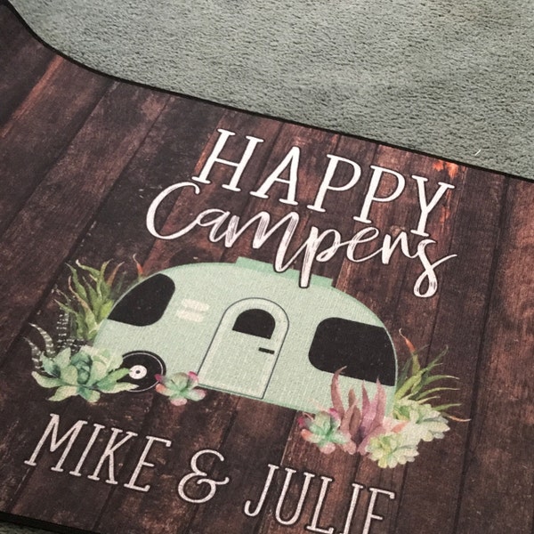 Personalized Camping Mat, Custom Camp Site Door Mat, Monogram Camping ...