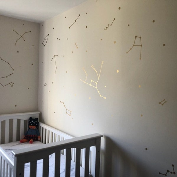 Constellation Wall Decals - Constellation Wall Decor, Zodiac Gift, Star ...