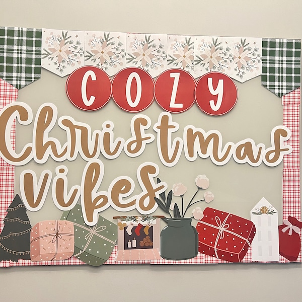 Modern Christmas Bulletin Board Kit, December Bulletin Board Ideas ...