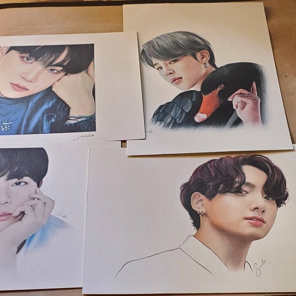 BTS Jin Colored Pencil Drawing : PRINT From Original Fanart - Etsy