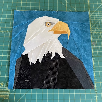 American Bald Eagle Foundation Paper Piece Quilt Pattern, 12 Inch Quilt Block. - Etsy