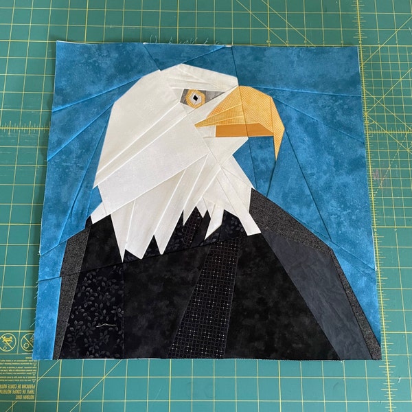 American Bald Eagle Foundation Paper Piece Quilt Pattern, 12 Inch Quilt ...