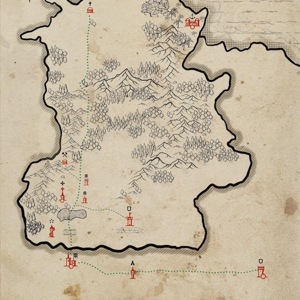 City Town Mapmaking Brushes for Photoshop, Procreate, Seamless Patterns ...