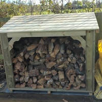 Beautiful Quality Wood Store - Small Log Store - Log Store With Doors ...