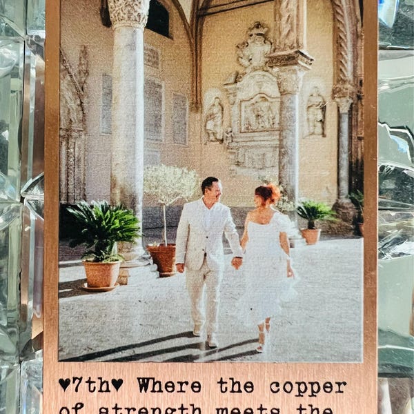 Personalised Solid Copper Wallet Photo Card, Wallet Insert, Wallet Card ...