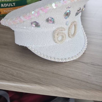 60th Birthday Captains Black Hat for Sixtieth 60 Celebration Party ...