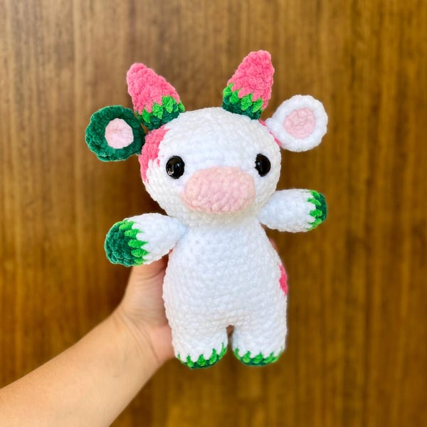 12 in 1 Fruit Cows Plushie Crochet Pattern | Strawberry, Blueberry ...