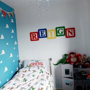 Toy Story Style Wooden Alphabet Blocks. Name Blocks. Personalised ...