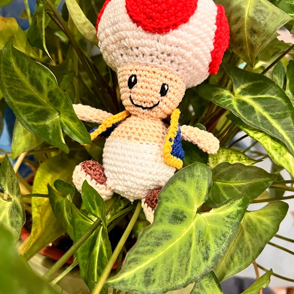 CROCHET PATTERN - Toad Super Mario Bros - PDF File- English, French - Etsy
