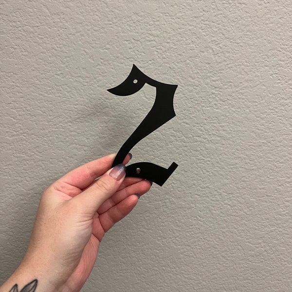 5" METAL HOUSE NUMBERS , Old English Style - 5 Inches High - Outside ...