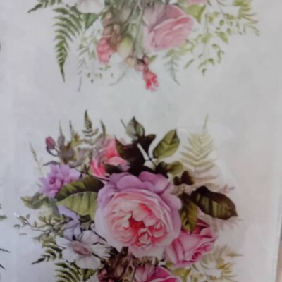Floral Rice Paper for Decoupage / Pink Tulips / Scrapbooking / Card ...