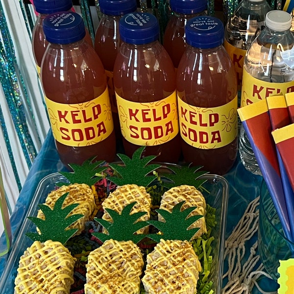 Kelp Shake Under the Sea Luau Drink Bottle Labels Printable Instant ...