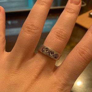ASL Custom Name Stacking Wrap Ring American Sign Language Gift ASL ...