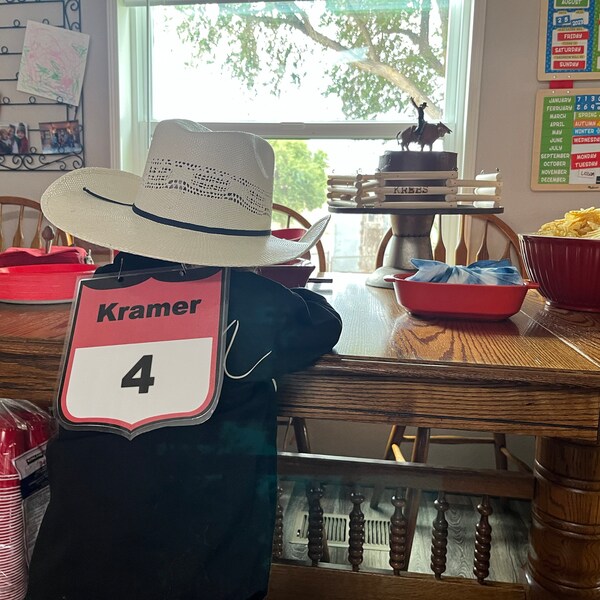 Printable Sublimation Design, Rodeo Back Number in Tooled Leather, Png ...