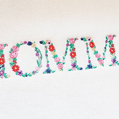 Floral Alphabet Machine Embroidery Design Small Letters With - Etsy