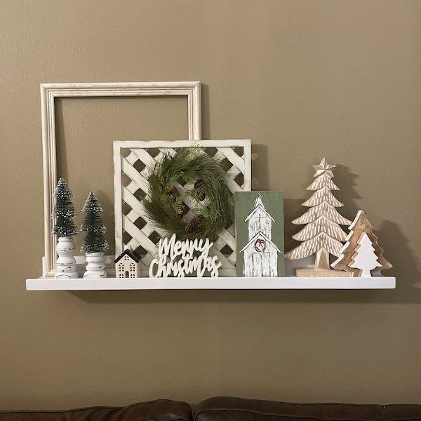 Ultra Narrow 28, 30, 32, 34 Inch Floating Ledge Shelf, Picture Ledge ...