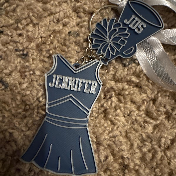Custom Cheerleader Outfit Keychain Bag Tag Gift for Cheerleader ...