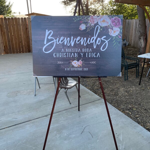 Bienvenidos a Nuestra Boda, Spanish Welcome Sign, Welcome Wedding Sign ...