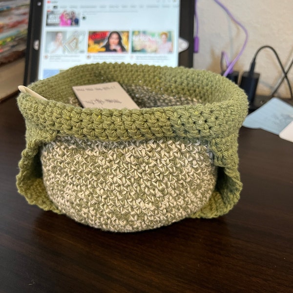 Crochet Project Bag Pattern, Yarn Tote, Beginner Friendly (PDF Pattern ...