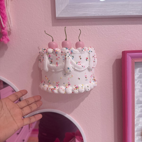 White Fake Cake, Cake Wall Hanging, Cake Wall Decorations, 6 Inch - Etsy