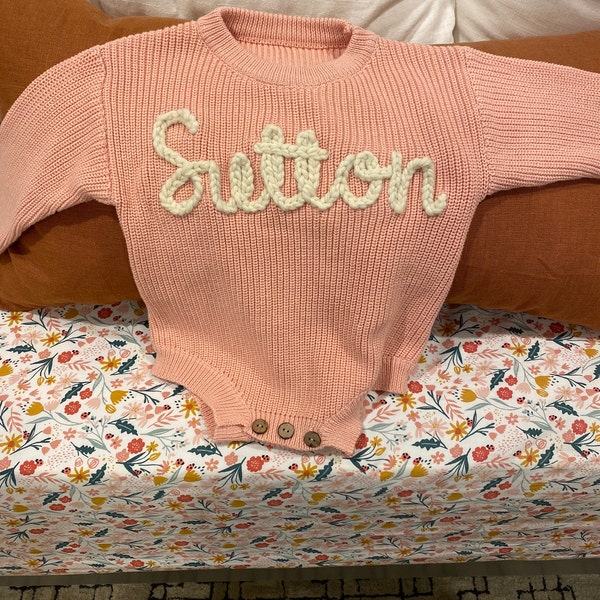 Pre-made Hand Embroidered Candy Cane Sweater With Bow - Etsy