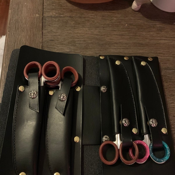 Personalized Genuine Leather Scissors Pouch,hairstylist Tool Bag ...