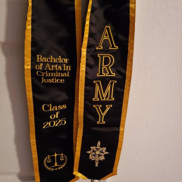 Embroidery Graduation Stole | Personalized Nursing Stole | Custom Text ...