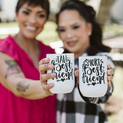 Best Friend Glass Tumbler Long Distance Friendship Gift - Etsy