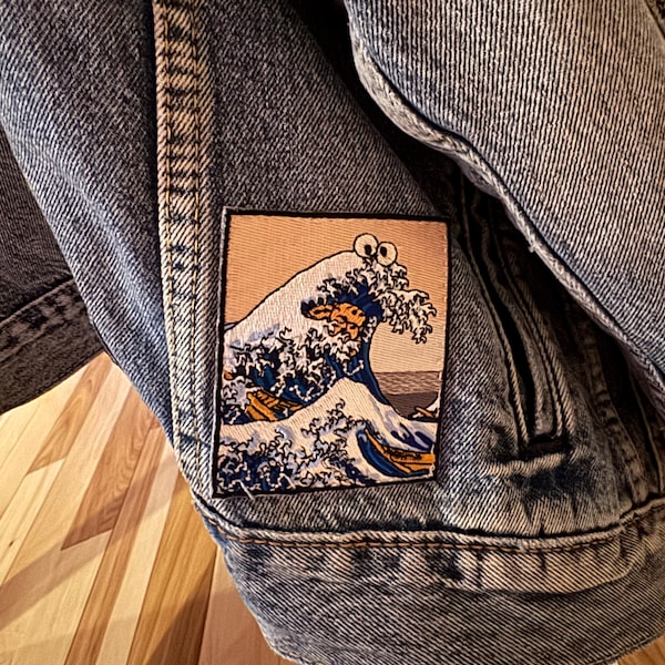 Urbanski Patch the Great Wave off Kanagawa (round) for Ironing 13.8 X ...