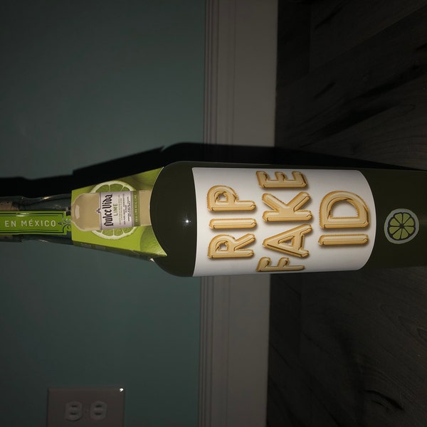 RIP Fake ID | Wine Label | 21st Birthday Gift | Alcohol Gift ...