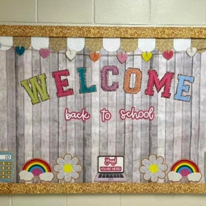 Fall Bulletin Board Retro Flowers Bulletin Board - Etsy