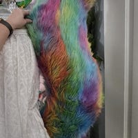 Animal Friendly Faux Fur Throw Blanket, Bedspread or Comforter, Pieced ...