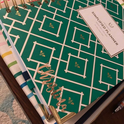 Simplified Planner Name Monogram Decal Sticker Weekly Simplified ...