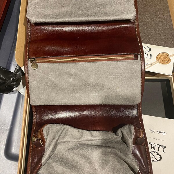 Brown Leather Attache Case, Hard-sided Briefcase, Code Lock Briefcase ...