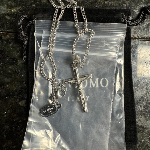 18k Gold Cross Necklace, Gold Cross Necklace, Men Waterproof Necklace ...