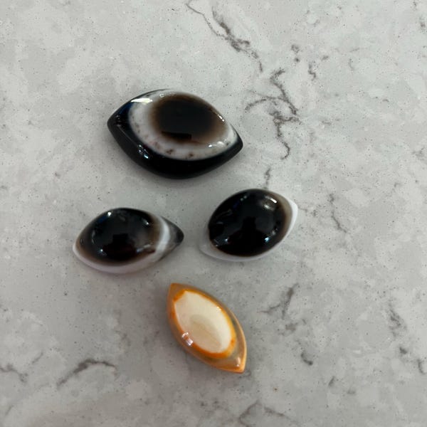 Natural Agate 100% Natural Agate Eye Banded Agate Eyes Cabochons ...
