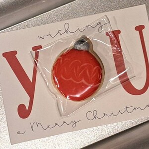 Printable Christmas Mini Cookie Card 5 X 3.5 Wishing YOU a Merry ...