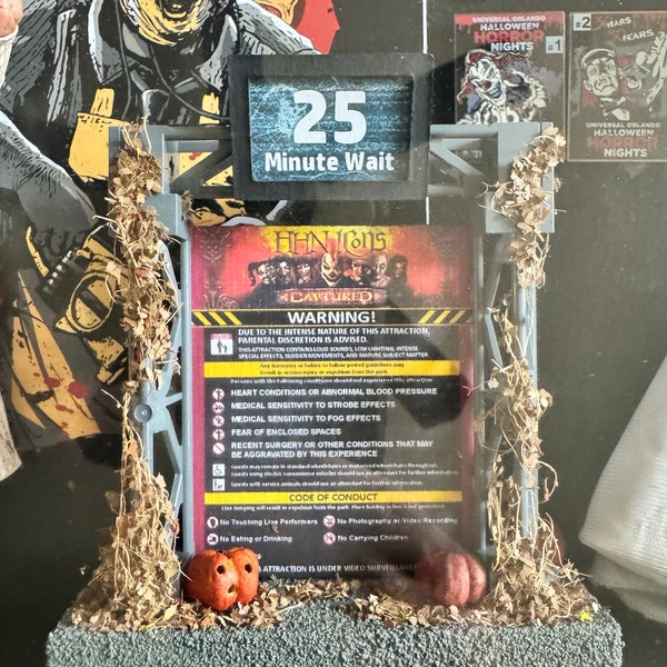 HHN House Entrance Portal Wait Sign Ornament Inspired by - Halloween ...