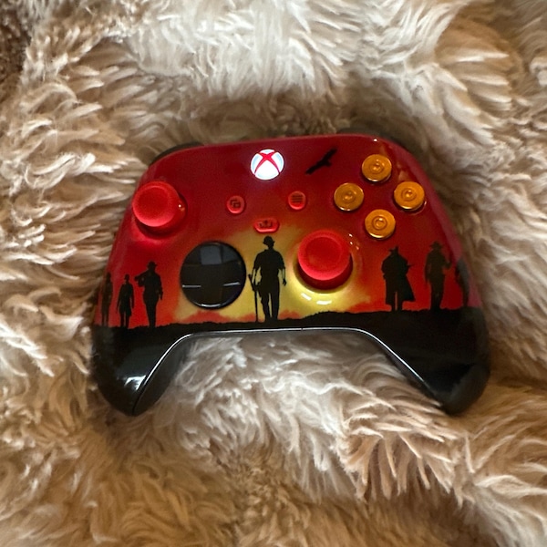 Custom Painted Controller, Western Sunset RDR2 Themed, for Xbox - Etsy