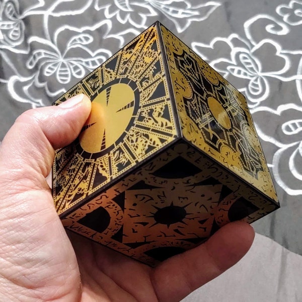 Hellraiser Puzzle Box: Full Size Foil Face Solid Maple Replica - Etsy