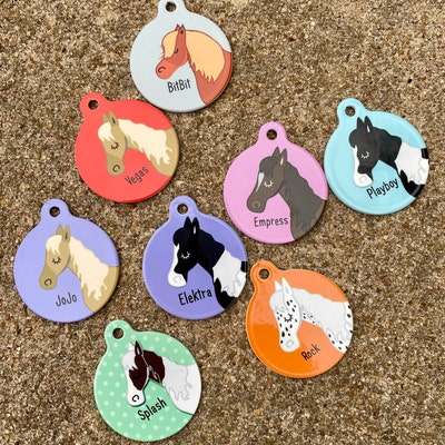 Equestrian Horse ID Tag Personalised Horse Bridle Tag Horse Gift Equine ...
