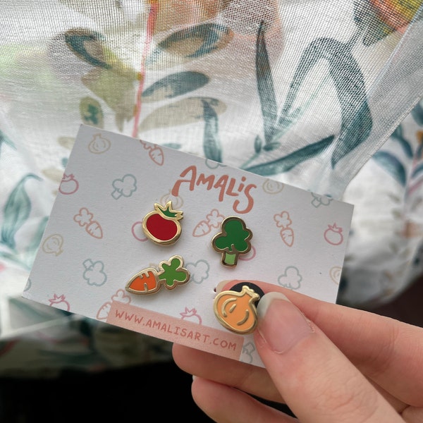 Mini Vegetable Pins - Etsy